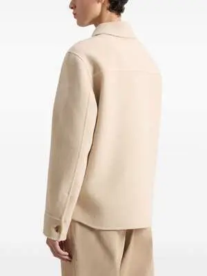 Woolrich Buttoned Wool Overshirt - Neutrals