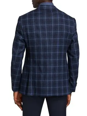 Giorgio Armani Plaid Wool Single-breasted Jacket