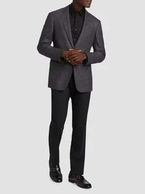 Giorgio Armani Check Wool & Cashmere Jacket
