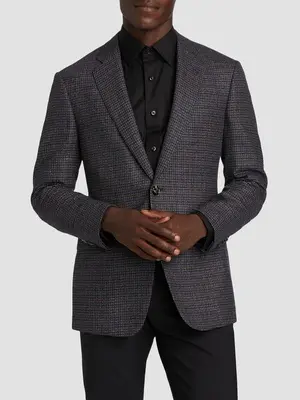 Giorgio Armani Check Wool & Cashmere Jacket