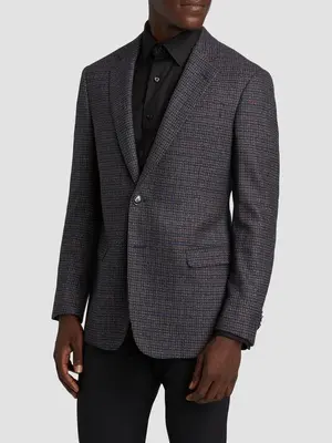Giorgio Armani Check Wool & Cashmere Jacket