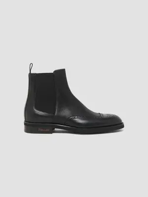 POLLINI Perforated Leather Ankle Boots