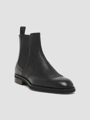 POLLINI Perforated Leather Ankle Boots