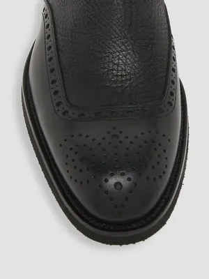POLLINI Perforated Leather Ankle Boots