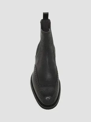 POLLINI Perforated Leather Ankle Boots