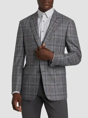 Giorgio Armani Plaid Wool & Cashmere Jacket