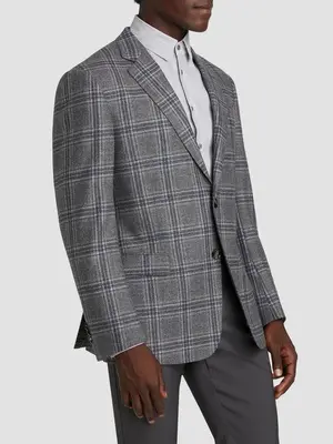 Giorgio Armani Plaid Wool & Cashmere Jacket