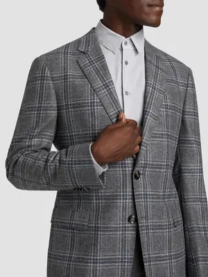 Giorgio Armani Plaid Wool & Cashmere Jacket