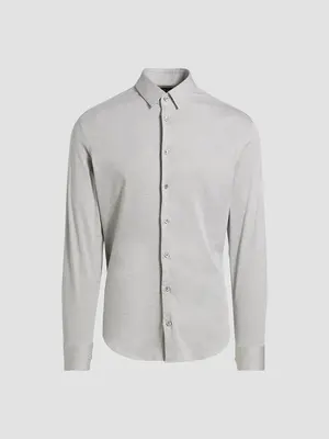 Giorgio Armani Stretch Slim Button-up Shirt - Gray