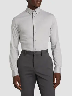 Giorgio Armani Stretch Slim Button-up Shirt - Gray