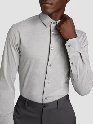Giorgio Armani Stretch Slim Button-up Shirt - Gray