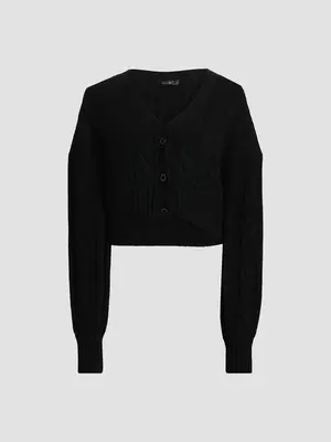 TOCCIN Lucie Wool-cashmere Cable-knit Cardigan
