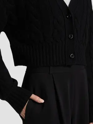TOCCIN Lucie Wool-cashmere Cable-knit Cardigan
