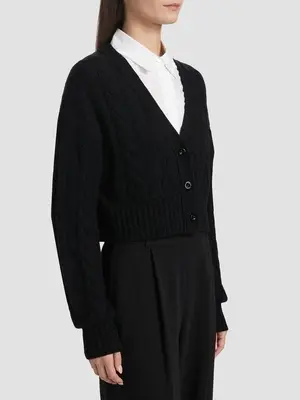 TOCCIN Lucie Wool-cashmere Cable-knit Cardigan