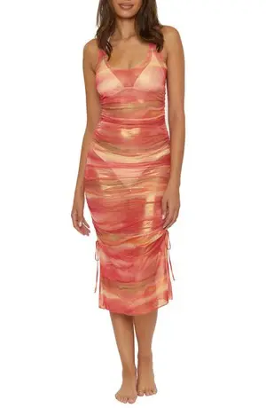 BECCA By Rebecca Virtue Solar Energy Side Tie Midi Cover-up Dress
