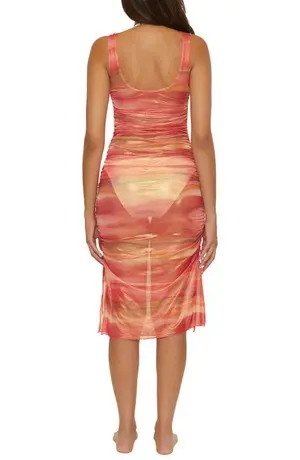BECCA By Rebecca Virtue Solar Energy Side Tie Midi Cover-up Dress