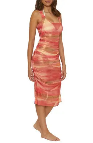 BECCA By Rebecca Virtue Solar Energy Side Tie Midi Cover-up Dress