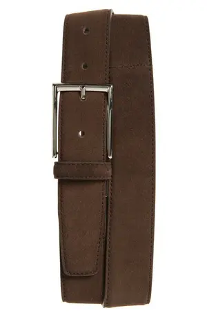 Canali Suede Belt - Brown