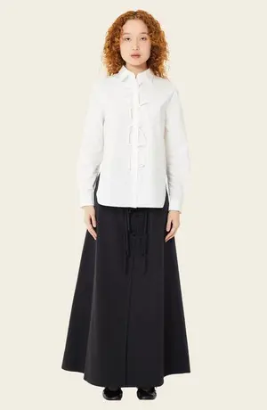 FIND ME NOW Genevieve Button-up Shirt - Bright White