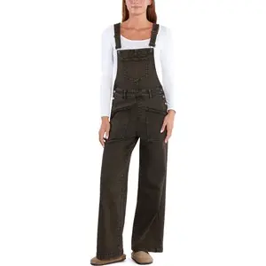 WASH LAB DENIM Harriet Denim Overalls - Brown Denim