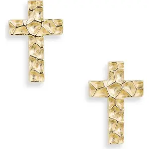 Bony Levy 14k Gold Cross Stud Earrings - 14k Yellow Gold