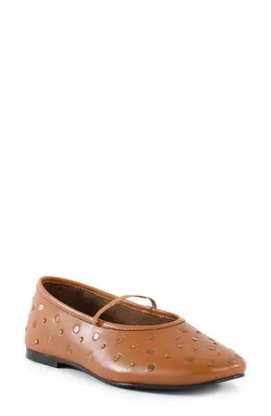 Seychelles Neon Moon Studded Mary Jane Flat - Tan