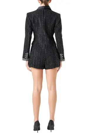 Endless Rose Embellished Blazer Romper