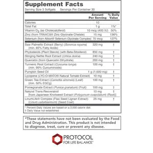 PROTOCOL FOR LIFE BALANCE Protocol Prostate-b 90 Softgels