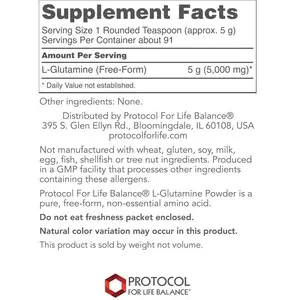 PROTOCOL FOR LIFE BALANCE Protocol L-glutamine Powder 1 Lb