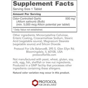 PROTOCOL FOR LIFE BALANCE Protocol Garlic 5000 90 Tablets