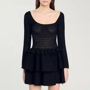 Sandro Ruffled Layered-effect Dress