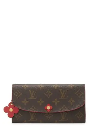 LOUIS VUITTON Monogram Canvas Bloom Flower Emilie Wallet