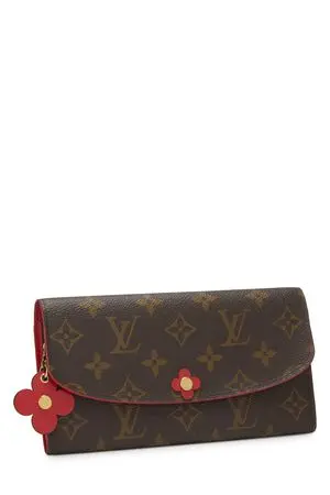 LOUIS VUITTON Monogram Canvas Bloom Flower Emilie Wallet