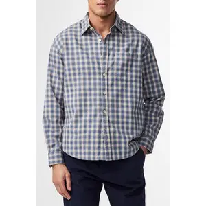 Nn07 Deon 5465 Organic Cotton Button-up Shirt - Blue Check