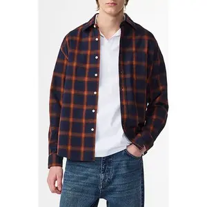 Nn07 Deon 5465 Organic Cotton Button-up Shirt - Marine Check