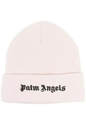 Palm Angels Classic Logo Beanie - Butter/black
