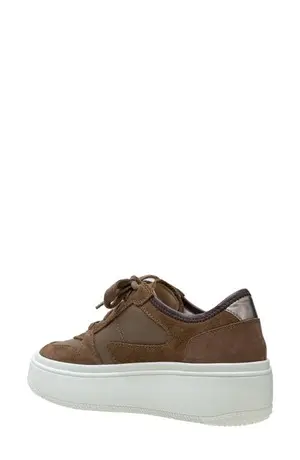 Linea Paolo Gains Platform Sneakers - Dark Olive