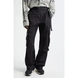 Jacquemus Le Cargo Cotton & Linen Pants - Black