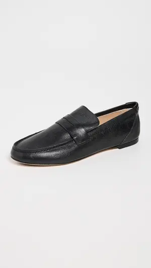 JAMIE HALLER Penny Loafers - Black