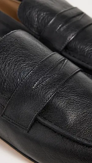 JAMIE HALLER Penny Loafers - Black