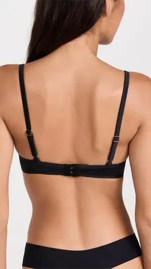 FLEUR DU MAL Le Stretch Multifit Micro Unlined Balconette Bra - Black