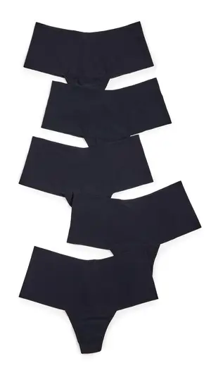 Hanky Panky Breathe High Rise Thong 5 Pack - Black