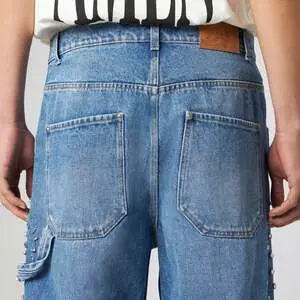 1989 STUDIO Crystal-embellished Denim Pants