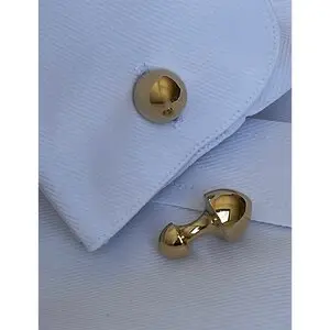 LA MAISON COUTURE Biiju Bullet 18ct Yellow -plated Sterling Silver Cufflinks
