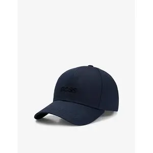 BOSS Brand-Embroidered Cotton-Twill Baseball Cap Dark Blue