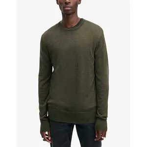 ALLSAINTS Mode Merino Marl-pattern Wool Crew Jumper - Marley Green