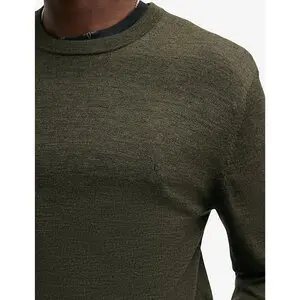 ALLSAINTS Mode Merino Marl-pattern Wool Crew Jumper - Marley Green