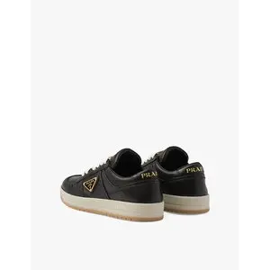 Prada Downtown Logo-embellished Leather Low-top Trainers