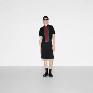 Gucci Cotton Polo Shirt With Web