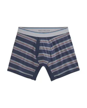 Mack Weldon 18 Hour Jersey Boxer Briefs - Navy Stripe